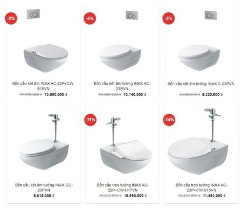 Top 10 Mẫu Bồn Cầu Âm Tường Đẹp Tốt Giá Rẻ