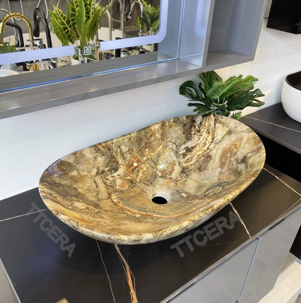Lavabo Thuyền Giả Đá Nghệ Thuật TTCERA LB83